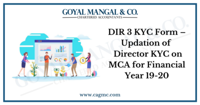 DIR 3 KYC Form – Updation of Director KYC on MCA for Financial Year