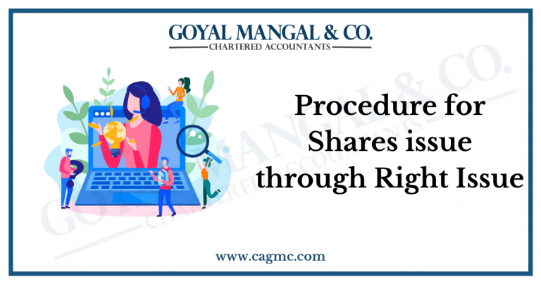 Procedure for right issue of shares -Goyal Mangal & Company
