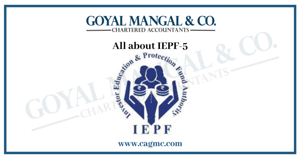 IEPF-5 - Goyal Mangal & Company