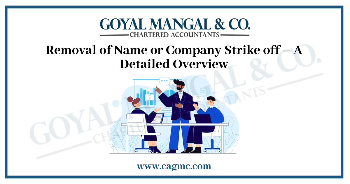 Removal of Name or Company Strike off - CAGMC