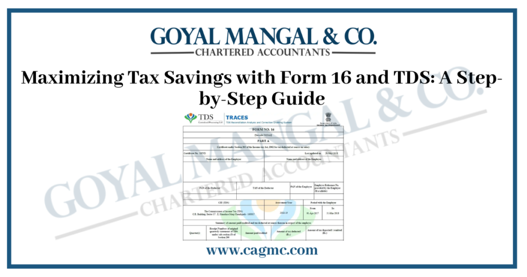 What is form 16 & TDS - Goyal Mangal & Company